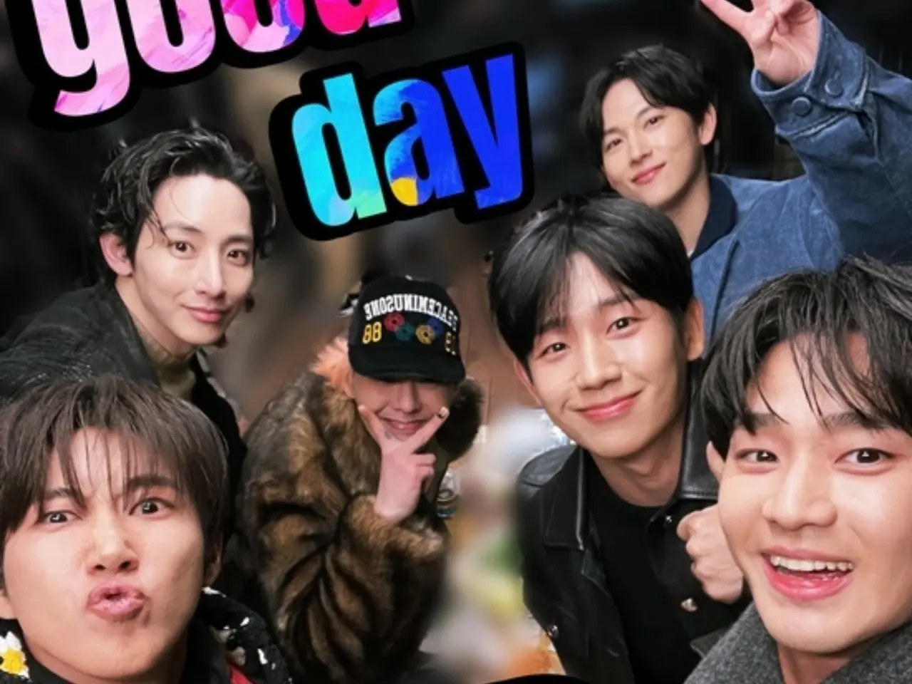 Kwanghee, G-DRAGON x Kim Soohyeon x Jung HaeIn and others commemorative photo for ”Good Day ...